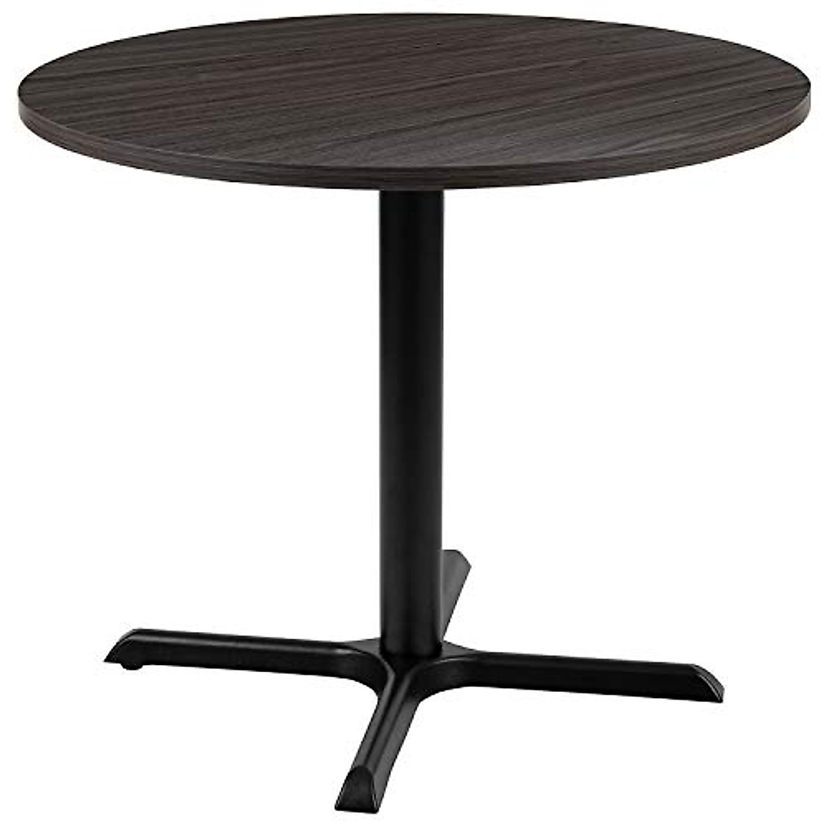 EMMA + OLIVER 36" Round Multi-Purpose Conference Table in Rustic Gray-Meeting Table for Office
