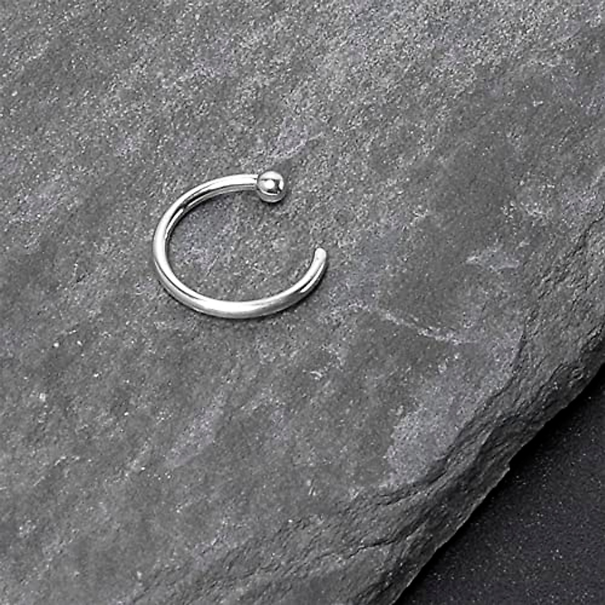 Body Candy Nose Hoops 14k Gold White Gold Nose Ring Piercing Jewelry 18 Gauge 5/16"