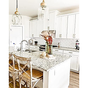 Signature Design by Ashley Faiz Rustic 20.5" Natural Wood & Glass Pendant Light, Brown & Clear