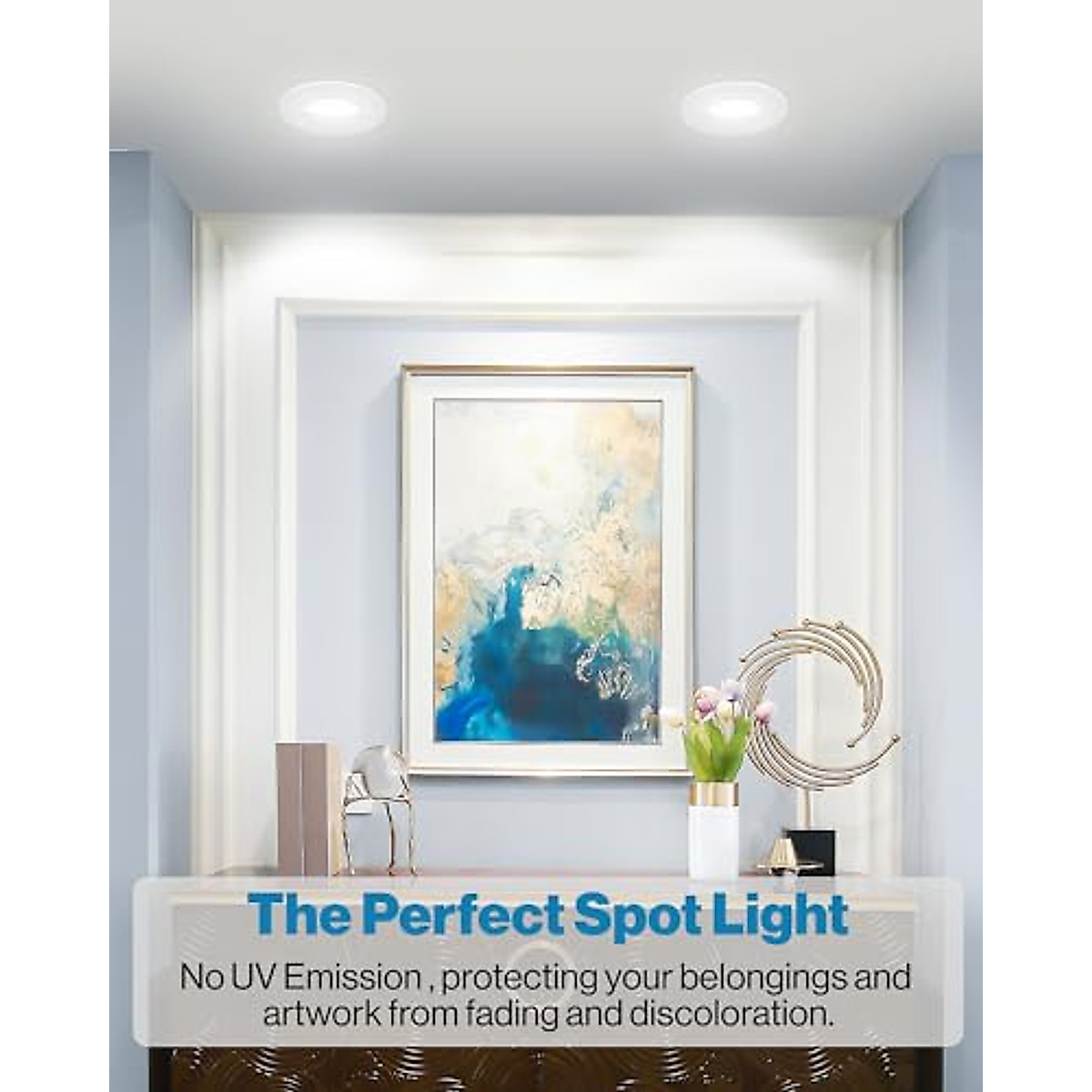 Sunco 4 Pack LED Can Lights Eyeball Retrofit Gimbal 5/6 Inch Recessed Lights 12W=60W, 5 Colors 2700K/3000K/3500K/4000K/5000K, 800 LM, Directional Angled Trim Adjustable Ceiling Downlight UL