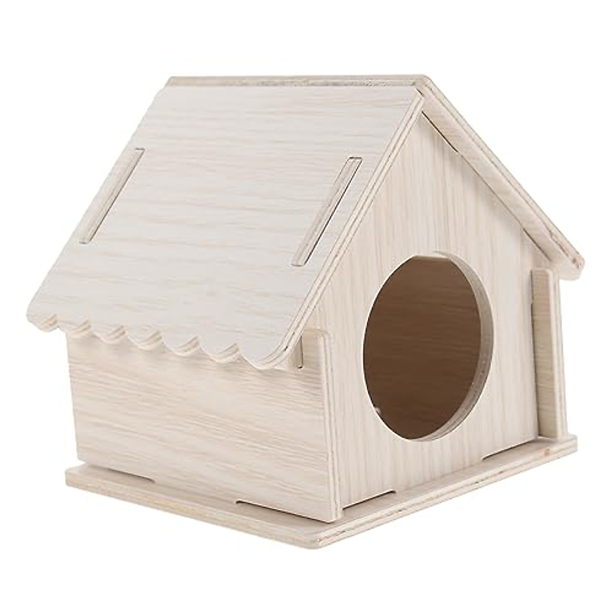 Balacoo 2pcs Wooden pet House Wooden Toys Hamster Toy Wooden House Hamster Accessories Chinchilla Hamster nest Small pet Small Animals Wooden cage Seesaw The Swing Multi-Layer Small House