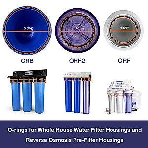 iSpring Housing O-Ring, 3 1/2", for RCC Series RO System and Countertop Water Filter Housing Sump O ring ORFx3, Black, 3 Piece