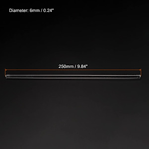 MECCANIXITY 3.3 Borosilicate Glass Stick 9.84" Length 6mm Dia Stir Rod Mixing Tools with Both Ends Round for Lab Kitchen Science 3Pcs