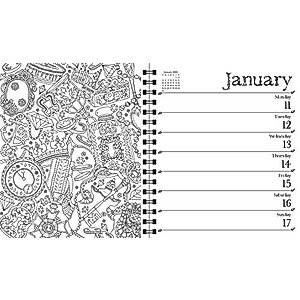 Johanna Basford 2021 Weekly Coloring Planner Calendar