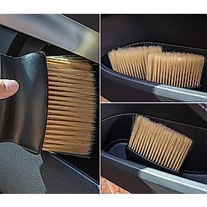 Auto Interior Dust Brush, Car Cleaning Brushes Duster, Soft Bristles Detailing Brush Dusting Tool for Automotive Dashboard, Air Conditioner Vents, Leather, Computer,Scratch Free