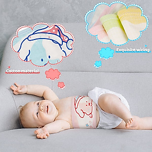 Liitrton 4 PCS Cartoon Pattern Cotton Baby Infant Umbilical Cord Belly Band for 0-12 months (Random Color, Cute Dog)