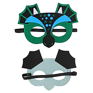 Clobeau Dinosaur Costume Dinosaur Tail and Mask Set for Kids, Dragon Mask and Tail as Toddler Dress-up Dinosaur for Party