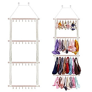 BFNAAgirl Hair Bows Holder Headband Organizer for Girls,Baby Hair Accessories Organizer, Storage Wall Hanging Decor for Girls Room Door Hair Bows Organizer