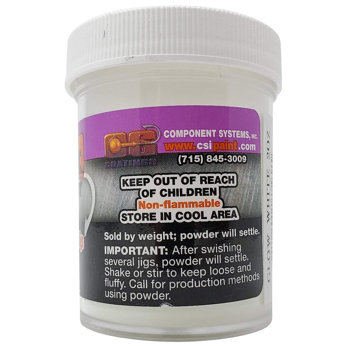 Pro-Tec Powder Paint 2 oz Jar (Glow White)