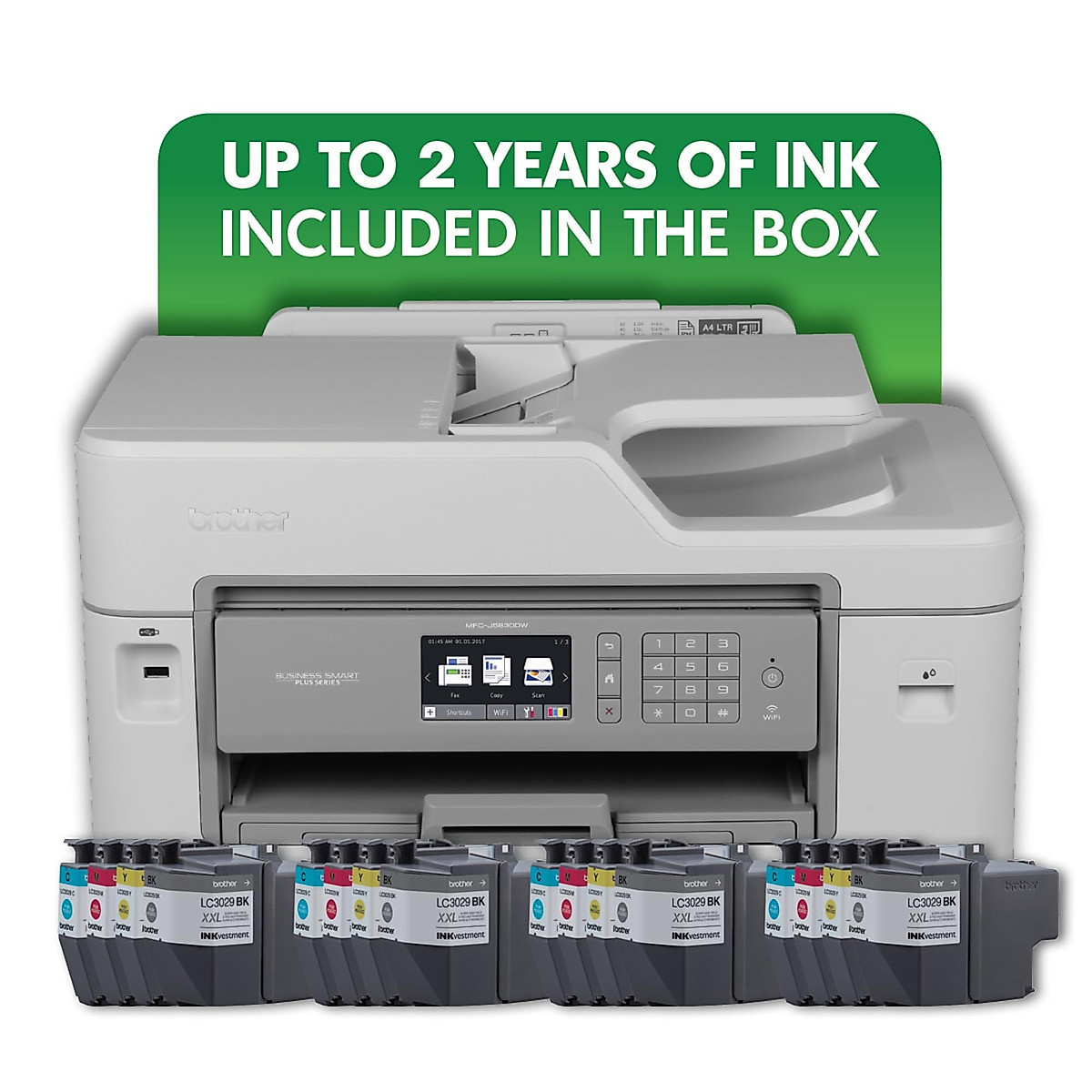 Brother MFC-J5830DW All-in-One Color Inkjet Printer, Wireless Connectivity, Automatic Duplex Printing, Amazon Dash Replenishment Ready