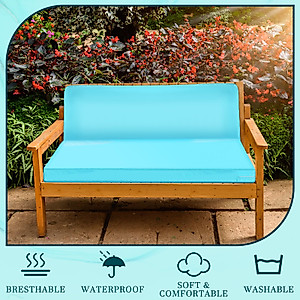 SmoothNovelty 42x18 Inch Patio Bench Cushion Covers Outdoor Waterproof UV Protection Loveseat Swing Replacement Cover with Tie Zipper Adjustable Strap Garden Seat Sofa Furniture Cushion Cover