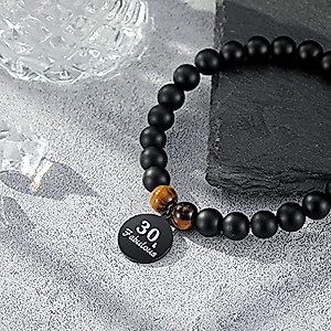 UPROMI 30th Birthday Gifts for Him, 30th Birthday Decorations for Him, 30 Year Old Birthday Gifts for Men, Happy Birthday Bracelet Gifts for 30 Year Old Men Him Boyfriend Son Brother