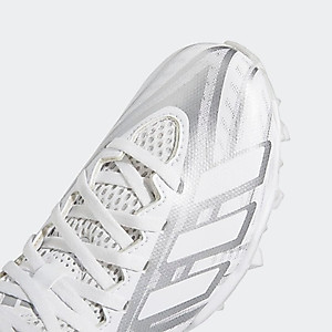 adidas Freak Spark 23 Molded Football Shoe, White/White/Silver Metallic, 2.5 US Unisex Little Kid