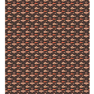 Ambesonne Steampunk Duvet Cover Sets, Retro Style Illustration of Various Submarines Airships and Wheels Illustration, Bedding Set with 2 Duvet Covers & 4 Pillowcases, 2 Pack King Size, Multicolor