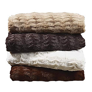 Swift Home Micro-Mink Full/Queen Faux Fur Blanket, Mink
