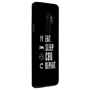Galaxy S9+ Eat CBD Sleep Repeat Molecule 420 THC Weed Cannabis Kush Dab Case
