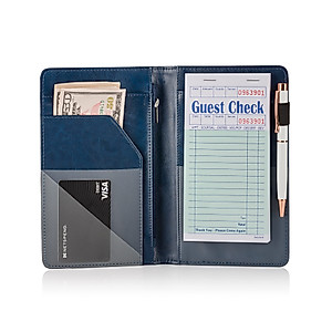 BERYLAND Server Note Pads - Guest Checks - Waitress Notepad, Double Sided, Pack of 10 Pads of 50 Sheets