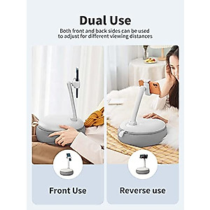 SAIJI Cell Phone Pillow Holder for Bed, Adjustable Angle Height Phone Pillow Stand for Watching Video On Bed/Sofa/Lap, Fit for 4.7"-7.0" Cell Phones(Grey)