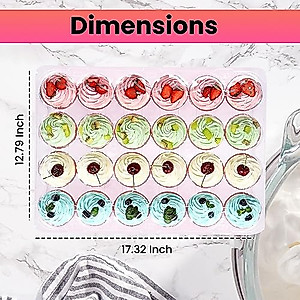 Bake Swirl (24 Counts x 6 Sets Standard Cupcake Containers with 144 Liners Clear Plastic Cupcake Boxes Carrier Holders Detachable Tall High Dome Lid Disposable BPA Wedding Party Baby Shower Birthday