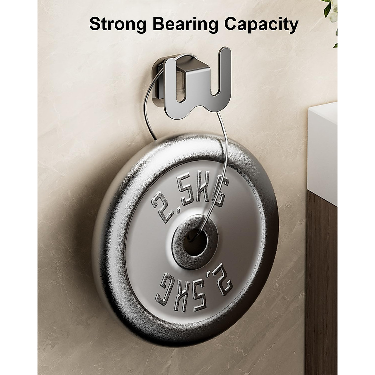 CYCOOPE 4PCS Wall Mounted Slippers Rack, No Punch Slipper Rack Waterproof Space-Saving Slipper Hanger for Bathroom Kitchen