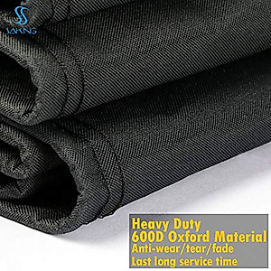 Saking Fire Pit Cover,28 Inch Square Firepit Covers Gas Fireplace Fire Pit Table Cover for Propane Fire Pit - 28 x 28 x 25 Inch (Black)