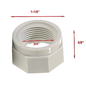 ATIE 280, 380, 480, 180 Pool Cleaner Feed Hose Nut D15 for Zodiac Polaris 280, 380, 480, 180 Pool Cleaners (6 Pack)
