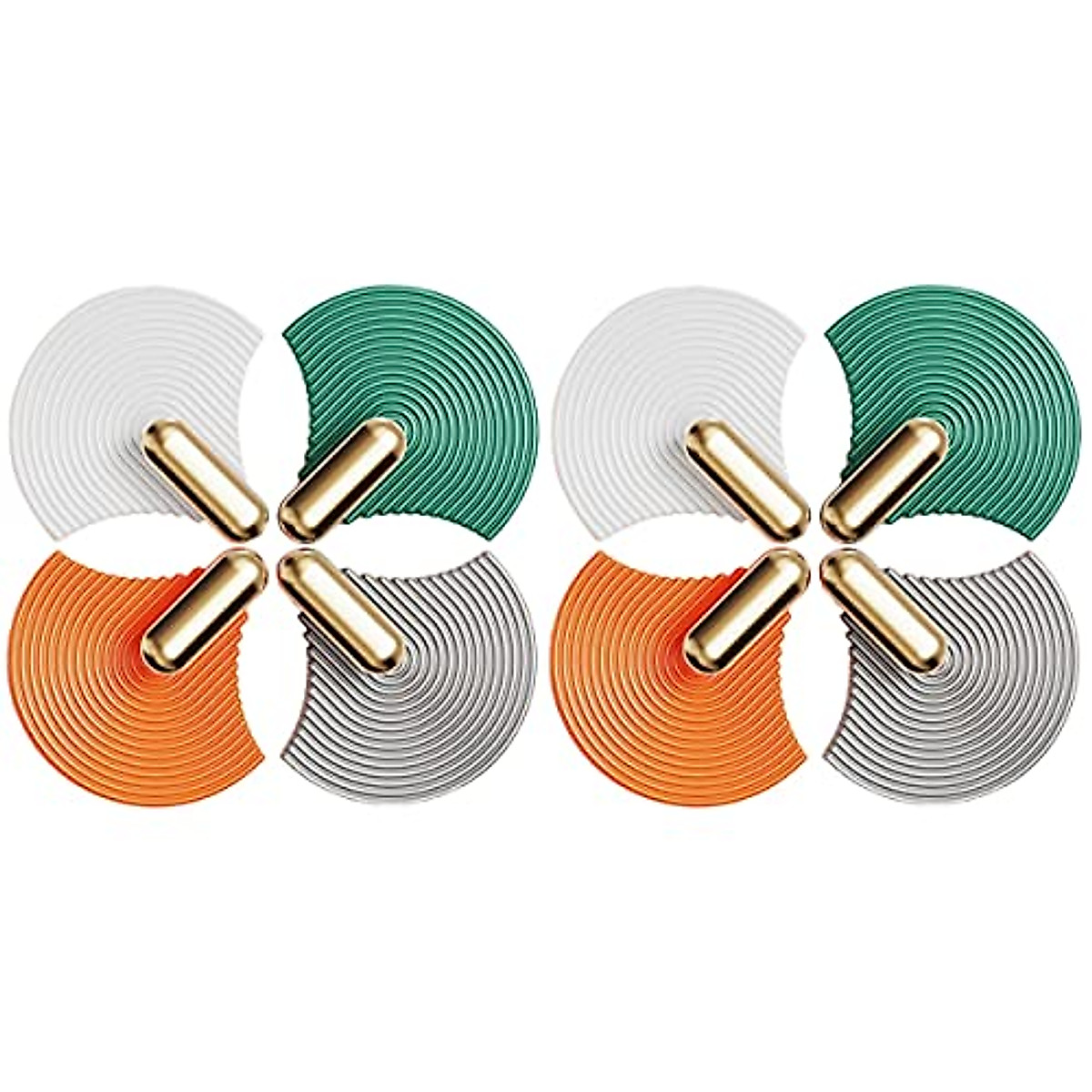 LUOZZY 8 pcs Self Adhesive Wall Hooks Punch Free Sticky Hooks for Keys Towels Purses Hats, 4 Colors