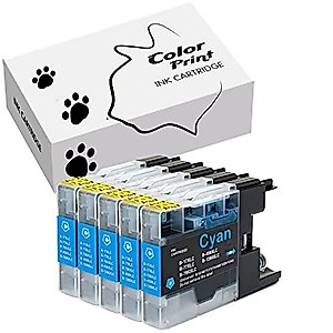 5-Pack ColorPrint Compatible LC79 Cyan Ink Cartridge Replacement for Brother LC79XXL LC-79 XXL Ink Cartridge Work with MFC-J5910DW MFC-J6510DW MFC-J6710DW MFC-J6910DW Printer
