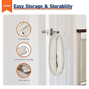 MAGZO Door Draft Stopper 36 Inch-Beige, Under Door Draft Blocker Air Stopper Door Bottom Insulation Snake Draft Stopper
