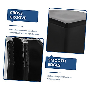 Garneck 20pcs Buckle electric wire connector storage shelves plastic metal wire shelving wire grid cube connectors for closet plastic wire connector modular organizer cube storage shelves