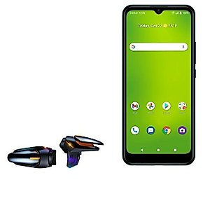 BoxWave Gaming Gear Compatible with Cricket Splendor - Touchscreen QuickTrigger Auto, Trigger Buttons Autofire Gaming Mobile FPS - Jet Black