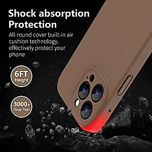 MAXCURY Case for iPhone 14 Pro, Liquid Silicone Protective Gel Rubber Phone Cover 6.1 Inch, Shockproof Anti-Scratch Full Body Bumper Camera Protection Cover for 3 Apple 14Pro (Autumn Khaki)