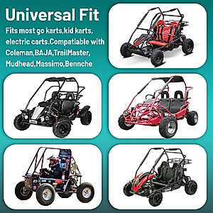 QYMOTO Go Kart Cover,Go Kart Accessories 2 Seater Coleman KT196 Outdoor All Weather Protection Waterproof Windproof GK200, CK196,Baja,TrailMaster,Mudhead Buggy Parts