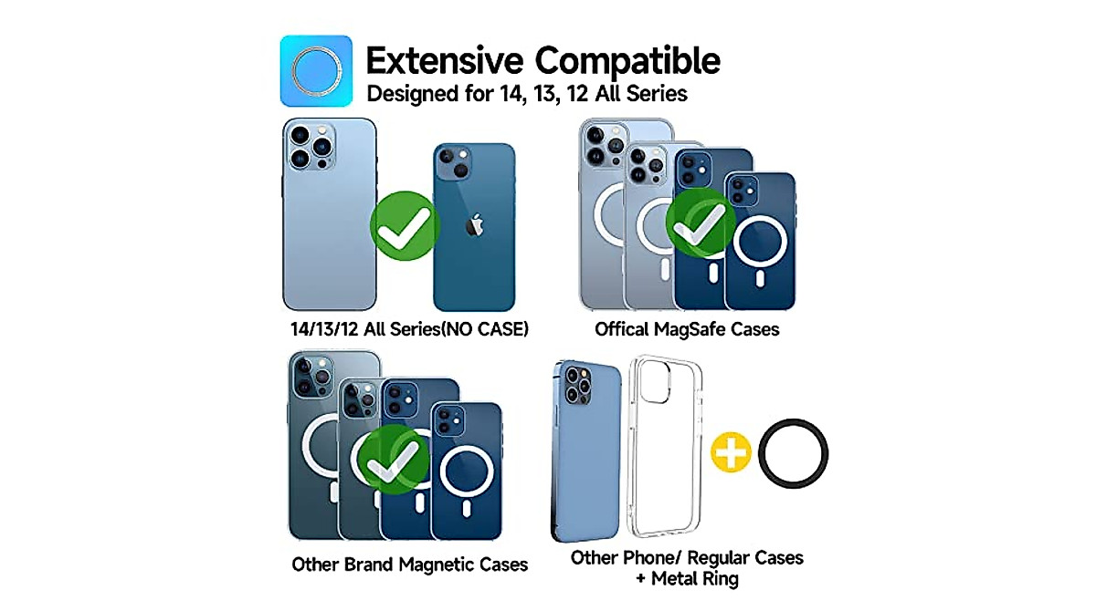 Slim Magnetic Phone Holder - Laptop/Monitor Mount | MagSafe & All Phones