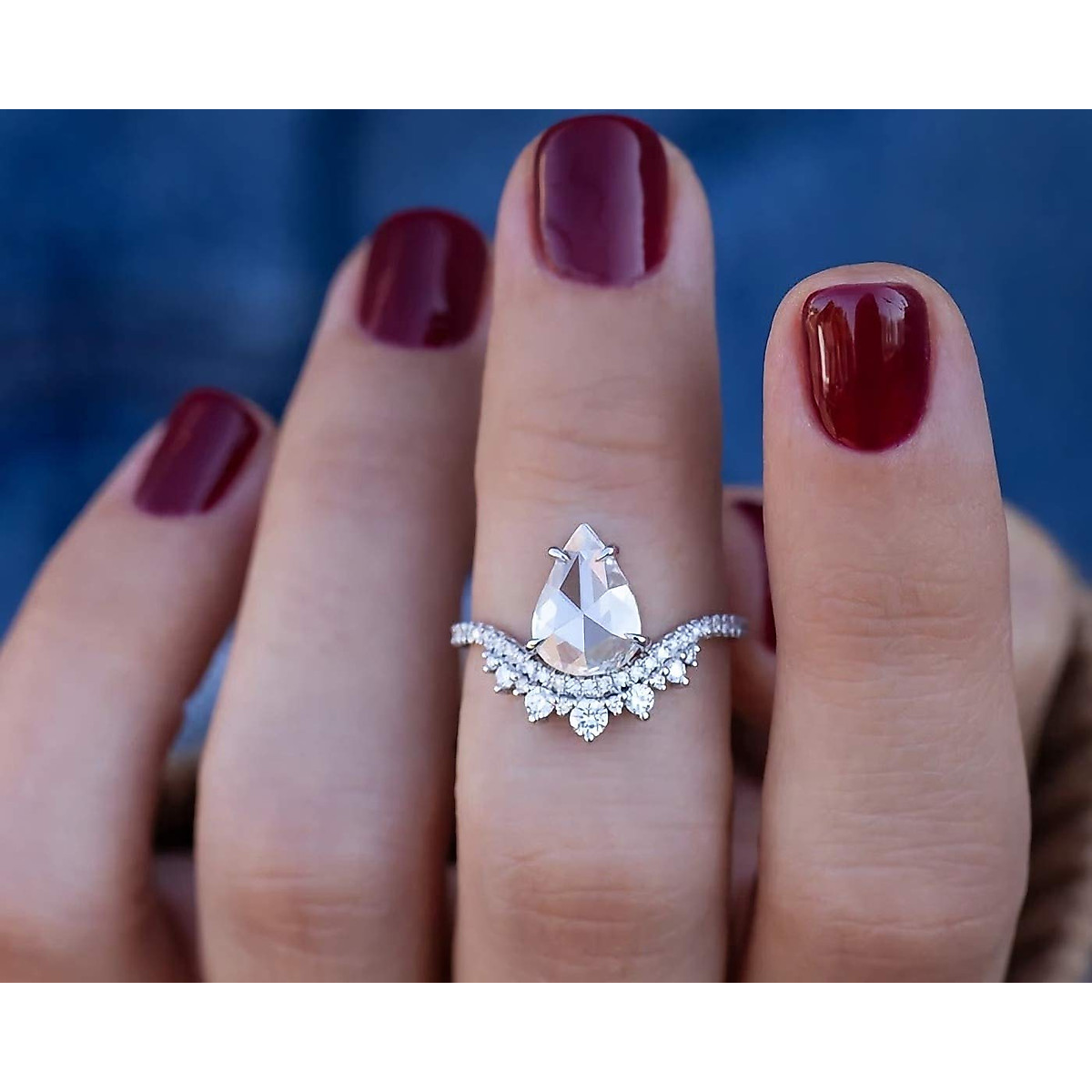 1.85 Carat (ctw) moissanite engagement rings for women 14K gold moissanite rings - personalized ring