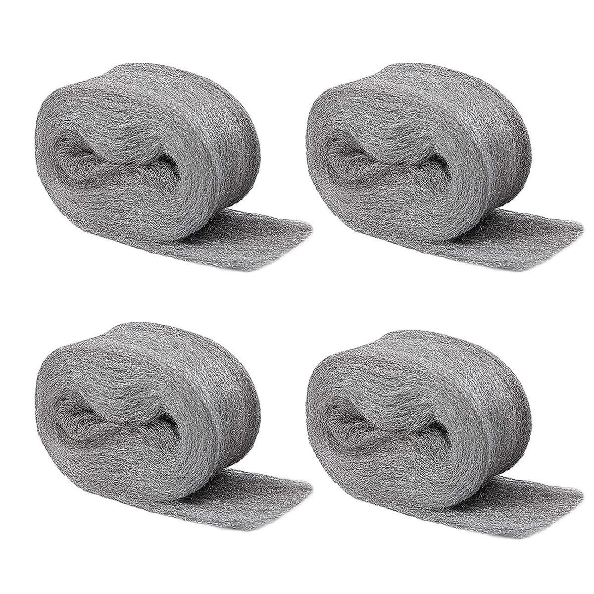 Steel Wool for Mice Control,4 Pack of 3.1" x13 Ft Steel Wool,Gap Filler for House & Garage,Keep Mice Away from Holes, Siding, Pipeline, Vents in Garden, House, Hardware DIY Kit（ #3 Coarse）