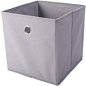 Shinetidy Storage Bins Foldable Cube Organizer Fabric Drawer Set of 6 Gray