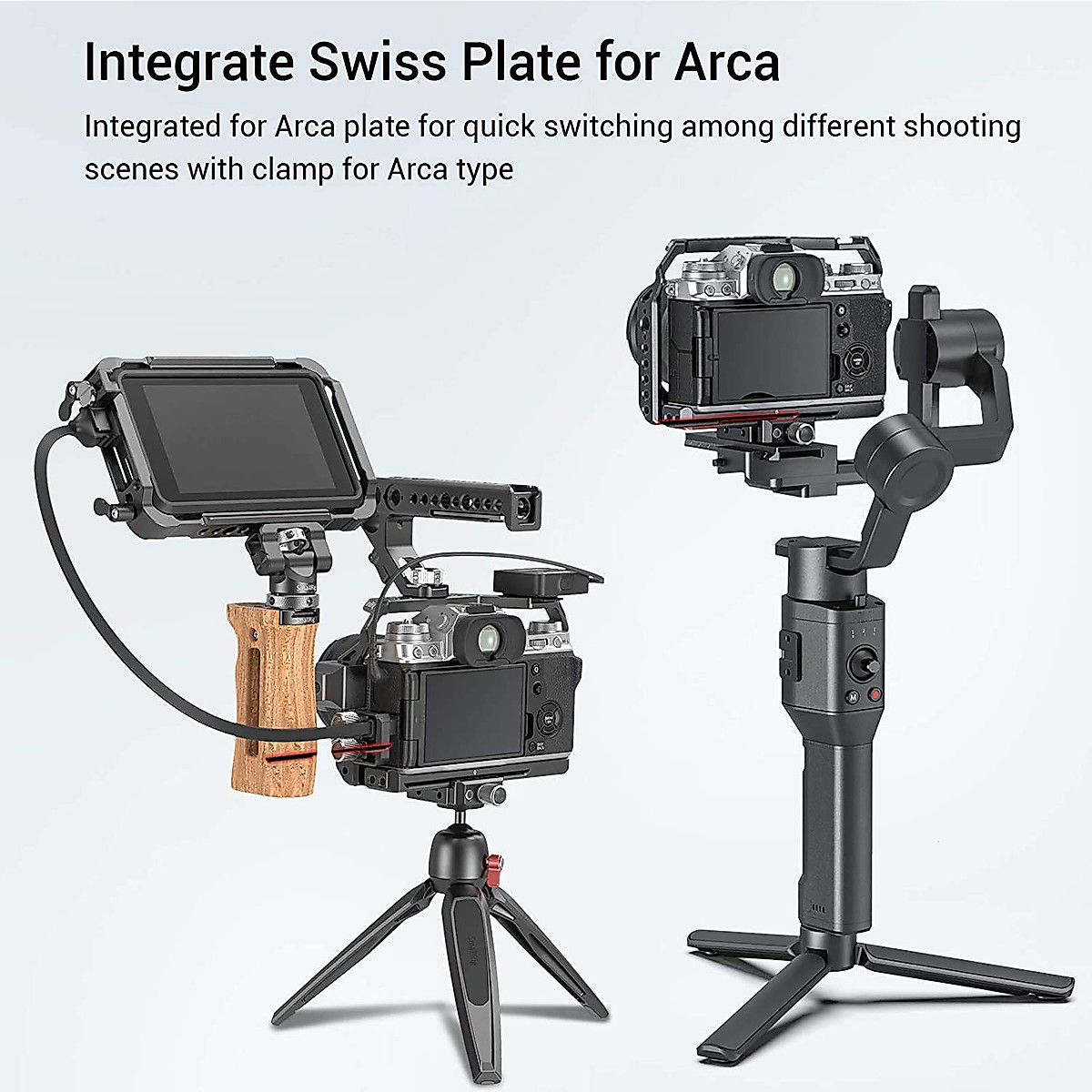 SmallRig X-T4 Camera Cage for FUJIFILM X-T4, Aluminum Alloy Cage with NATO Rail and Cold Shoe Mount for Microphone and Light CCF2808