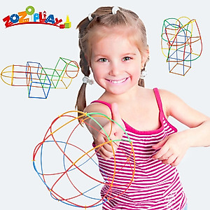ZOZOPLAY Straw Constructor STEM Building Toys 800 Piece Straws and Connectors Building Sets Colorful Motor Skills Interlocking Plastic Engineering Toys Best Educational Toys Boy & Girl