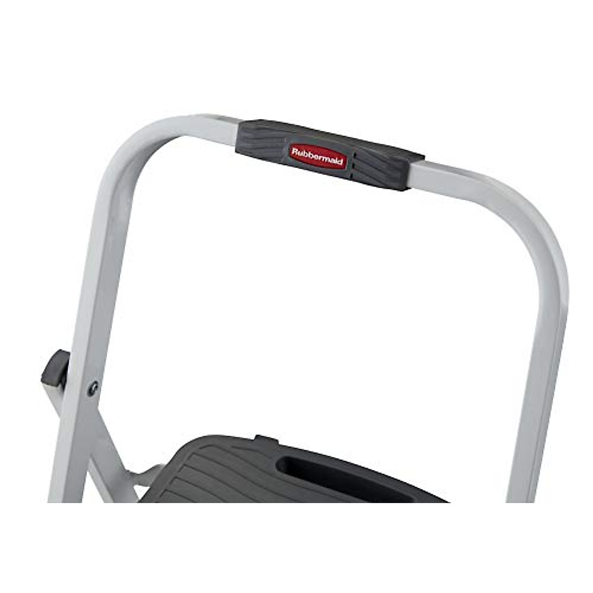 Rubbermaid 3-Step Steel Ladder, Folding Step Stool with Hand Grip and Non-Slip Feet, White, Tested to ANSI US Safety Standards, No Assembly Required (Amazon Exclusive)