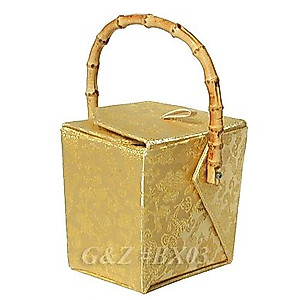 Cherry Blossom Brocade Handbag - Gold