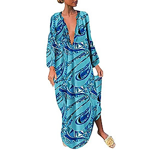 High Waist Smocked Flowy Tiered Mixi Dress Vintage Gingham Tunic Dress Casual Solid Ribbed Knit Maxi Dress Sky Blue