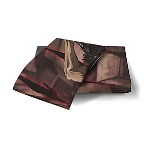 MARRKT Dark Clover Asta Anime Duvet Cover Set, 100% Microfiber Bedding Sets, 3 Pieces Ultra Soft Skin-Friendly Comforter Cover Set (1 DuvetCover+2 Pillowcase) (08,Full 80x90inch)