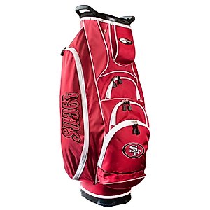 Team Golf NFL SAN Francisco 49ERS Albatross Golf Bag Lightweight, 10-Way Club Divider, Spring Action Stand, Insulated Cooler Pocket, Velcro Glove and Umbrella Holder & Lift Assist Handles