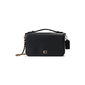 COACH Cross Grain Leather Bea Crossbody Black One Size