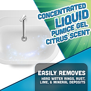 Megabrite Toilet Bowl Stain Remover | Porcelain Sink, Tub & Bowl | Concentrated Formula Removes Hard Water Rings, Rust, Lime & Mineral Deposits | Septic Safe | Citrus Scent 9 oz