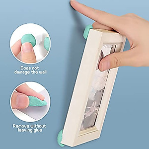 408 PCS Adhesive Sticky Tack Putty, Removable Putty Non-Toxic Mounting Putty Reusable Wall Safe Tack Putty for Wall Hanging Pictures Poster Museum, Cleaning, Nail (White, Pink, Green, Blue)