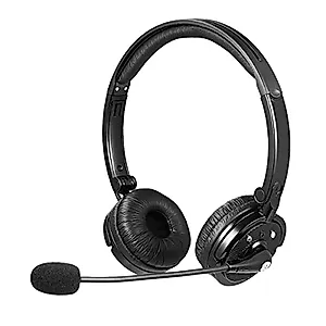 LUXMO Bluetooth Headphones with Mic Stereo Headset Wireless Headphones Great for Cell Phones Tablets, Home Office & Business, PC, Call Centers, Skype Calls, Foldable On Ear Design