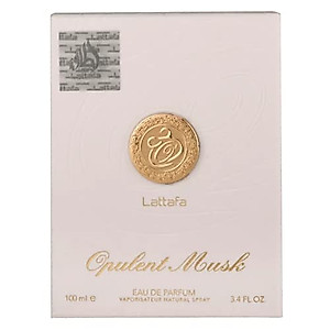 Lattafa Perfumes Opulent Musk EDP-100ML/3.4Oz| sweet-spicy,Woody, Leather, floral,Musk,Amber and Patchouli (Opulent Musk)