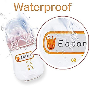 Name Labels for Kids ，Bottle Labels，Write-on Personalized Label for Kids，Adhesive Labels Sticker for Organization，Pack of 80 Handwritten Waterproof Name Sticker